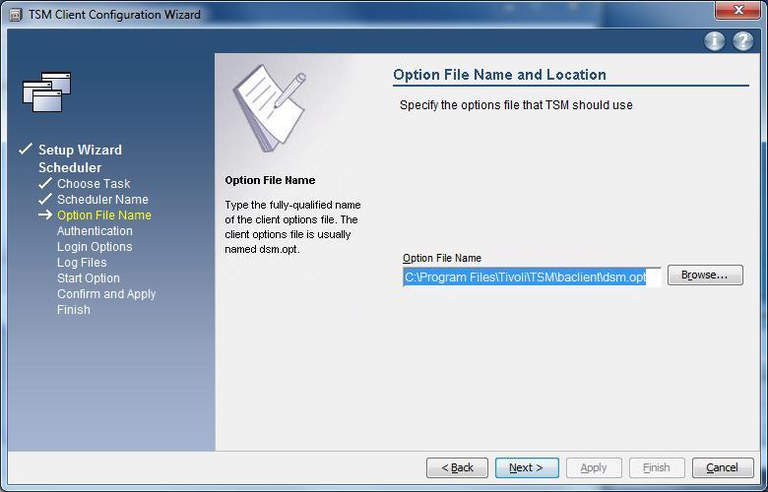 TSM-Client Konfiguration - Windows — Computer- und Medienservice